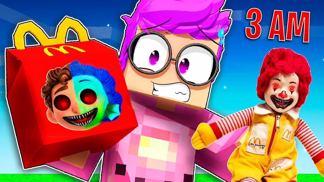 DO NOT ORDER HAPPY MEAL FROM MCDONALDS AT 3AM In MINECRAFT! (ft. LUCA ...