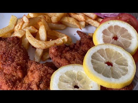 CHICKEN SCHNITZELS & HOME MADE POTATO CHIPS | MIXED FOOD SECRETS | SHMAIL MAJID