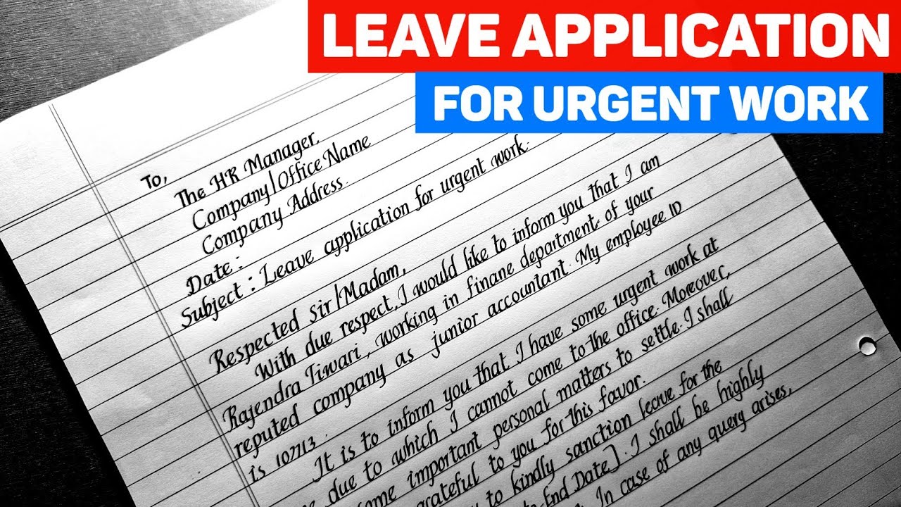 Leave Application For Urgent Work Leave Application For Urgent Piece leave-application-for-urgent-work-leave-application-for-urgent-piece