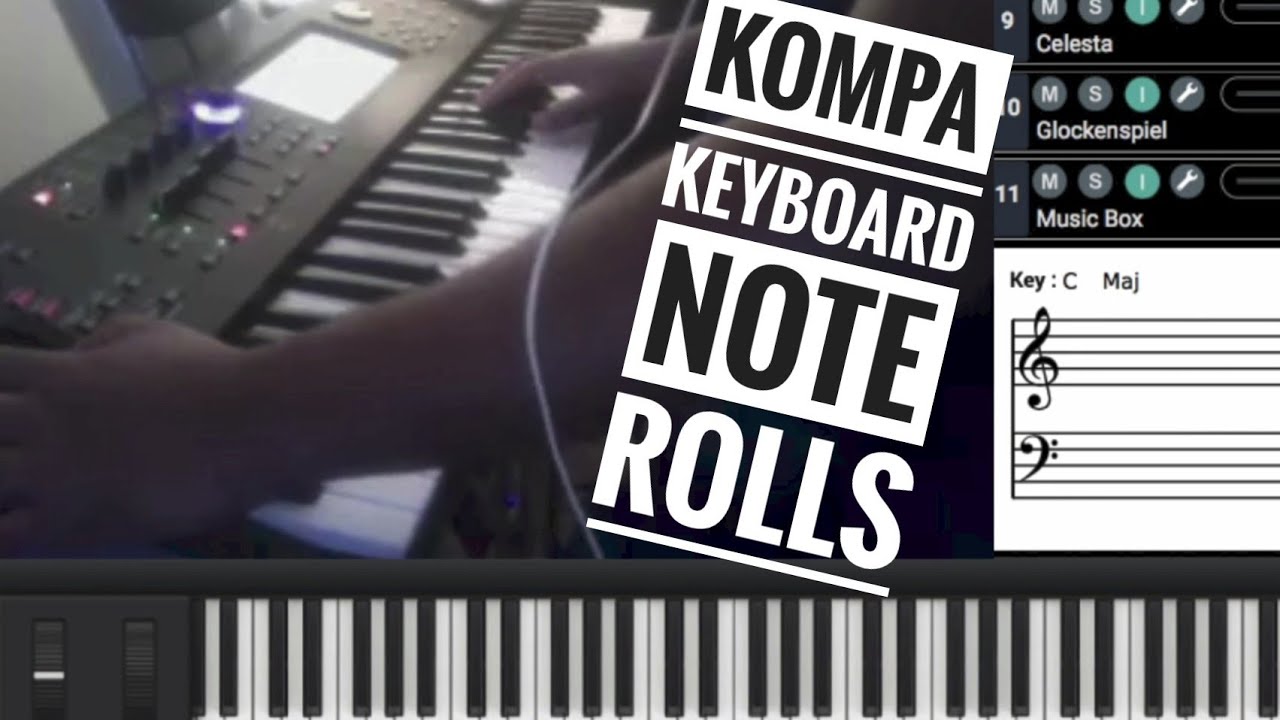 Kompa Piano Lessons - Kompa Note Roll Technique (Keyboard Tutorial) - YouTube