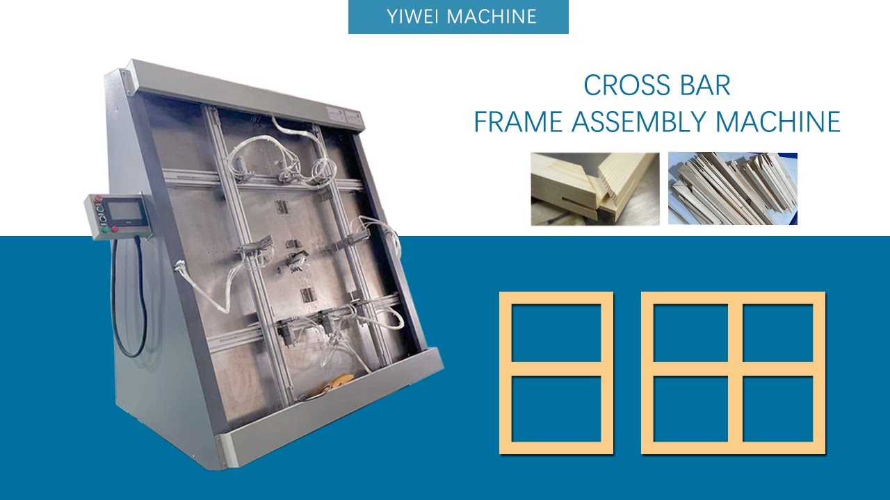 Frame assembled machine for cross bar frames #framework #frameart - YouTube