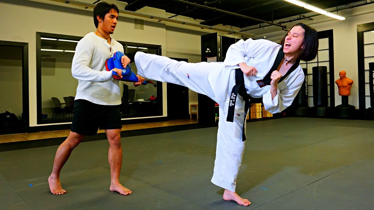 Cut Kick Combos for TKD Sparring - YouTube