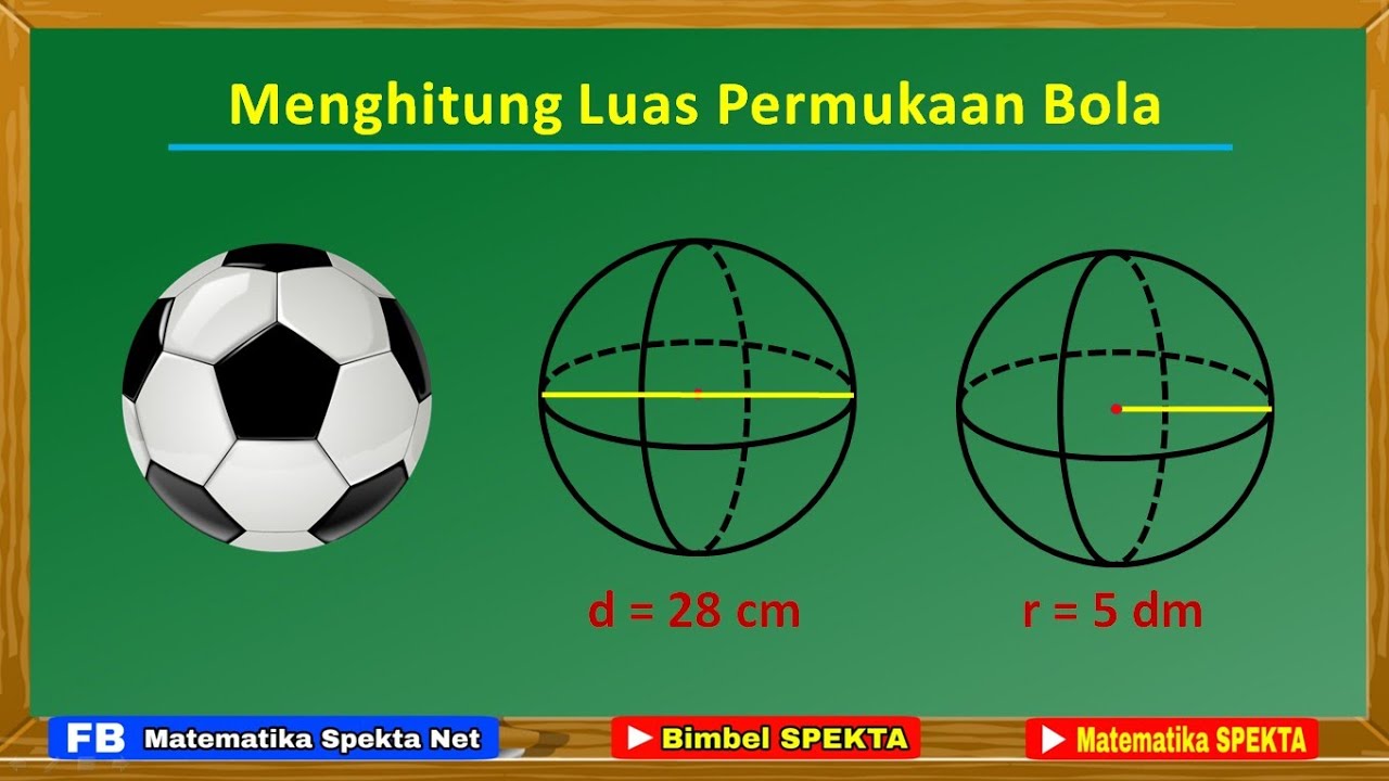 Cara Menghitung Luas Permukaan Bola - YouTube