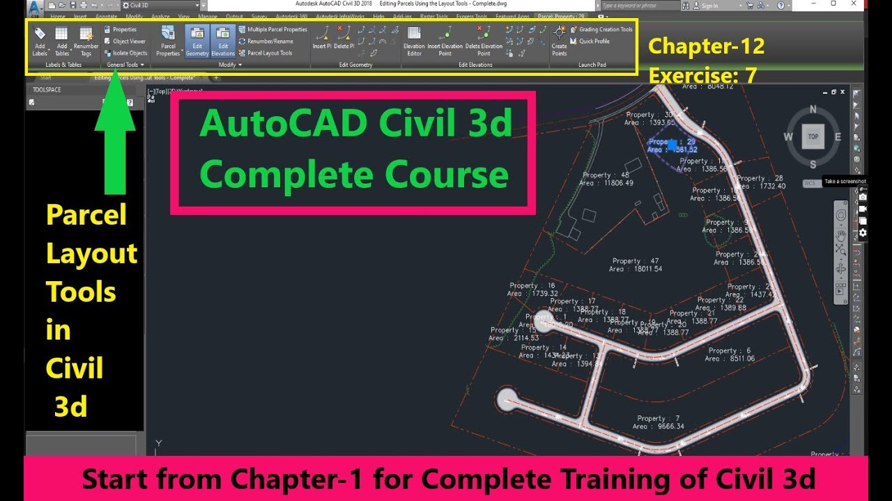 How to Edit Parcel by Parcel Layout Tools in Civil 3d | Civil 3d Parcel ...