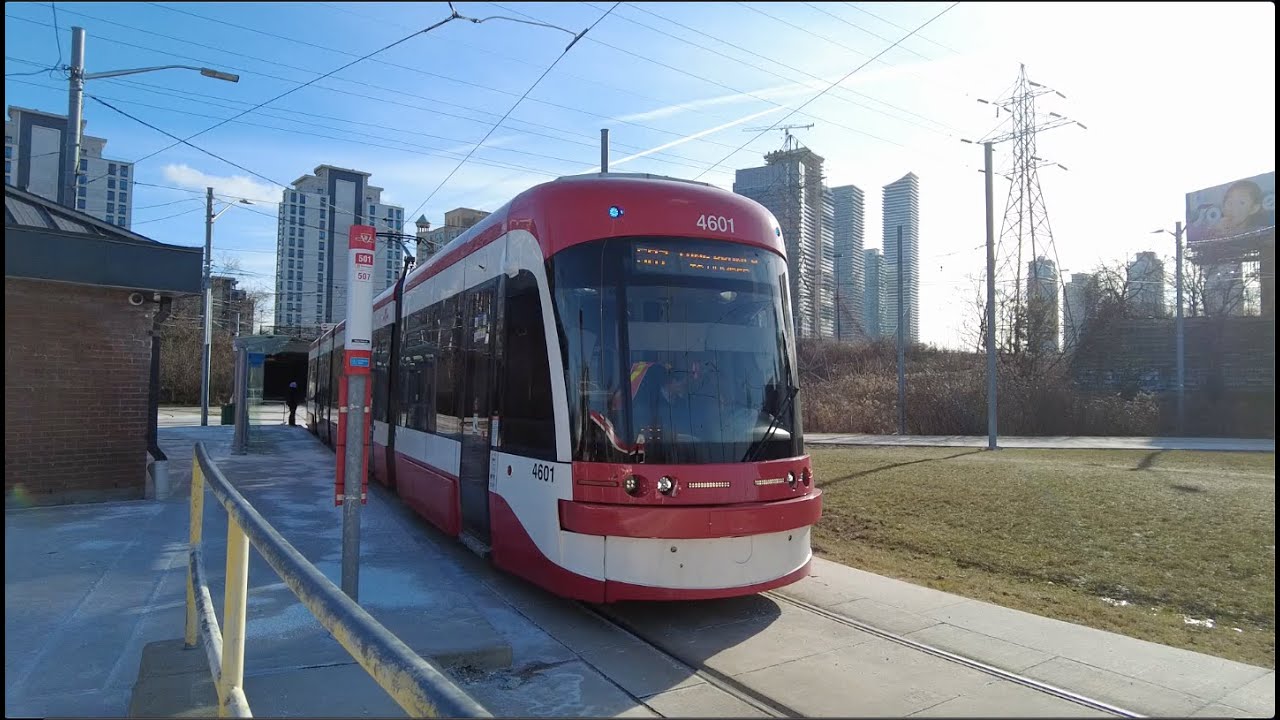 TTC 507 Long Branch Streetcar Ride #4601 from Long Branch to Humber ...