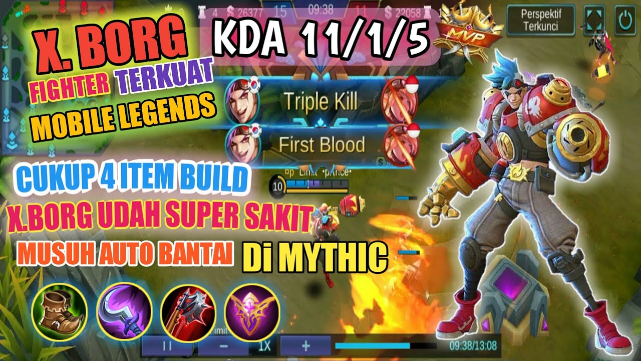 X borg Cukup 4 build auto super sakit - Emblem fighter,gear item ...