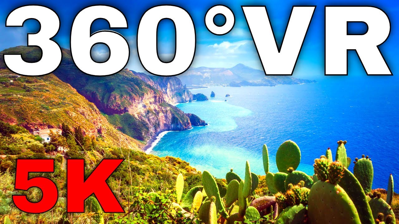 360° VR Spiaggia delle Acque Calde Beach With Hot Water Springs Vulcano ...