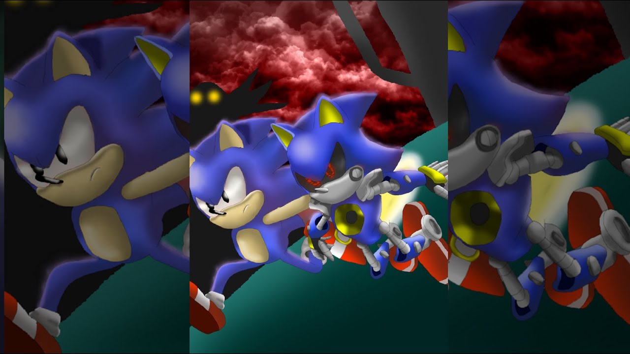 Sonic vs Metal-Sonic drawing #Shorts #sonicthehedgehog - YouTube