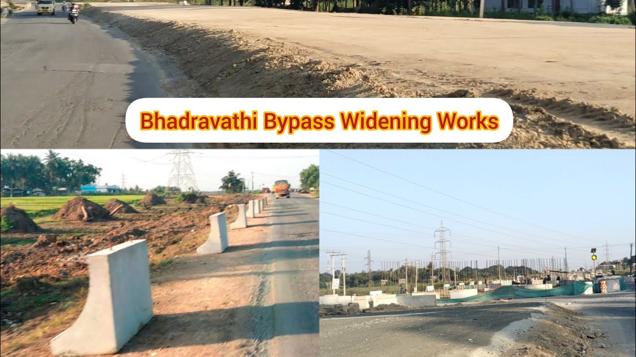 4 laning work in bhadravathi Bypass - YouTube