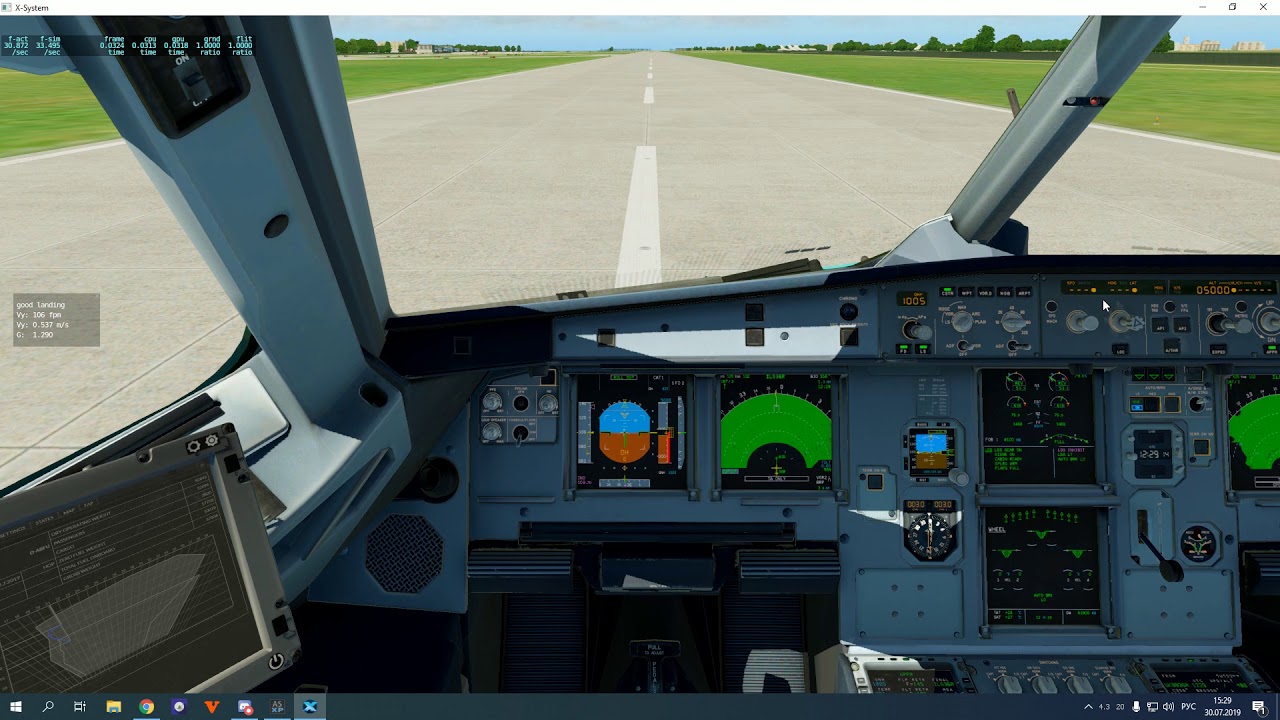LANDING IN BORYSPIL UKBB ON A320 WINDROSE XP11 - YouTube