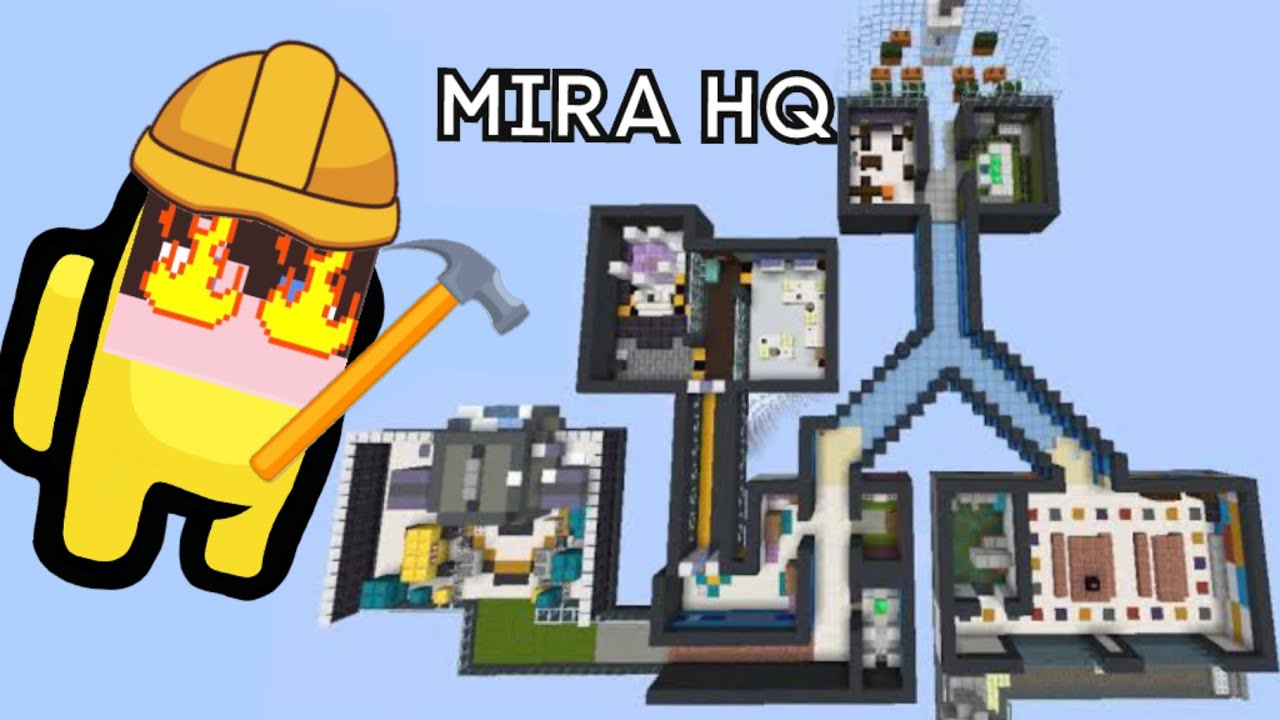 How I Built The MIRA HQ AMONG US Map in Minecraft io - YouTube