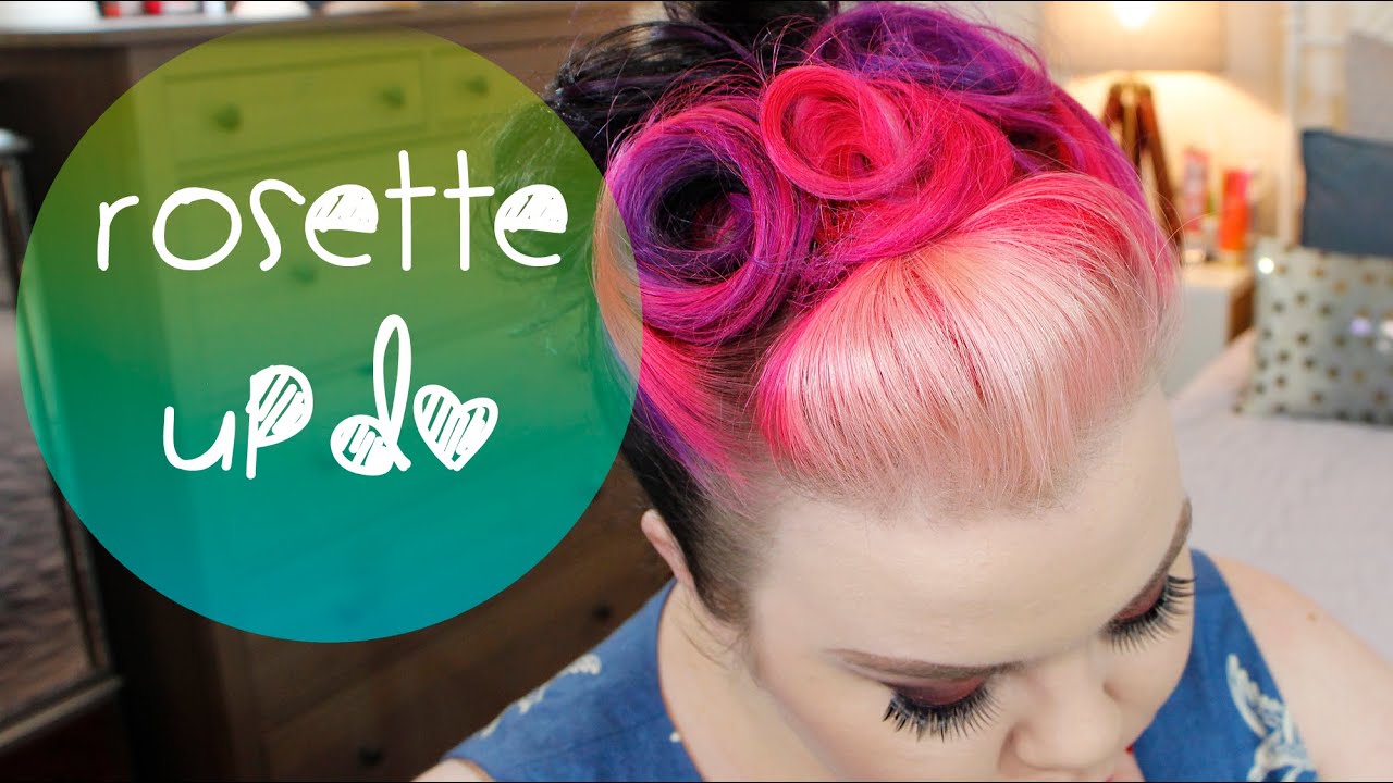 Rosette Updo | Alternative to Victory Rolls Hair Tutorial - YouTube