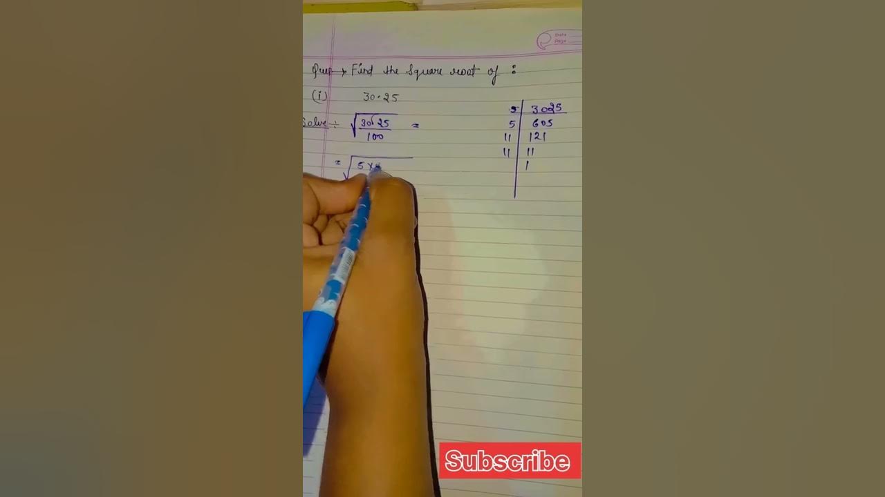 find-the-square-root-of-30-25-youtube