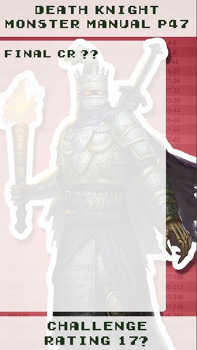 Exposed Dandd 5e Death Knight Challenge Rating Shorts Youtube
