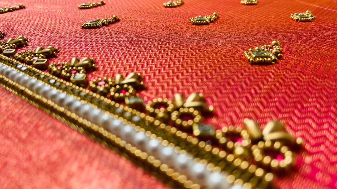 Simple and beautiful jimikki design | aari work blouse designs - YouTube