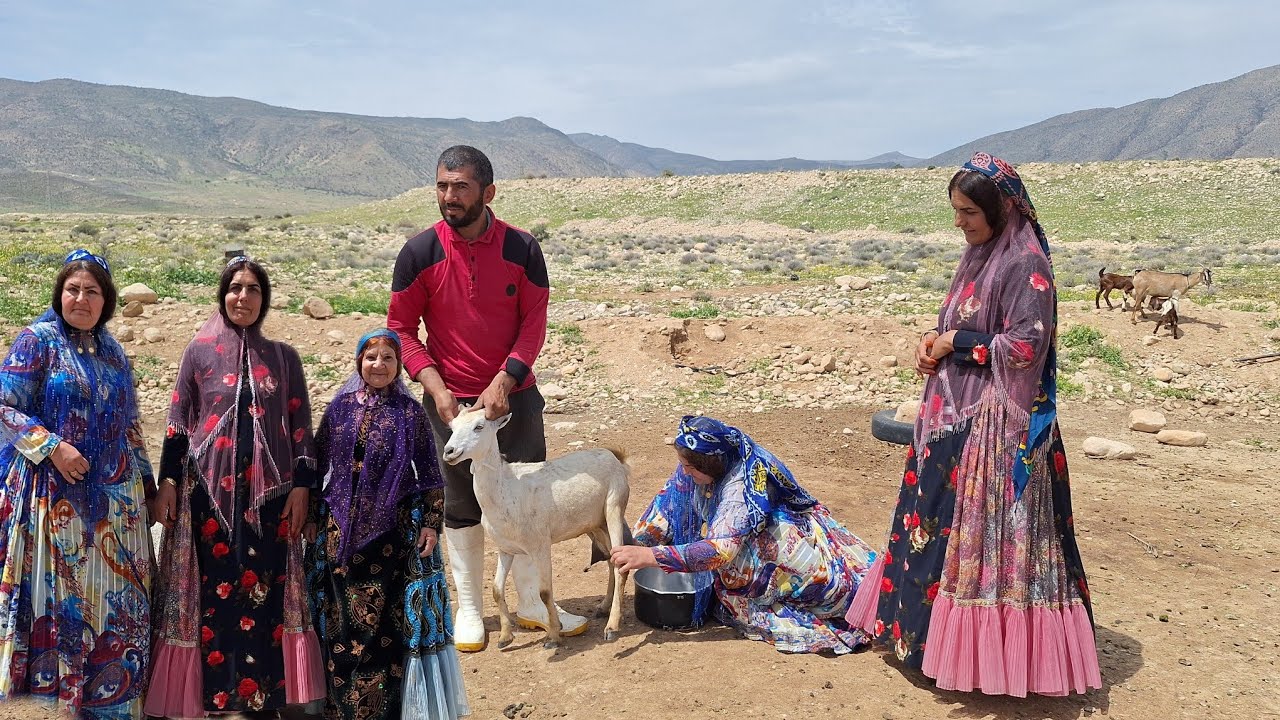 Nomadic life and sheep farming of two women - YouTube
