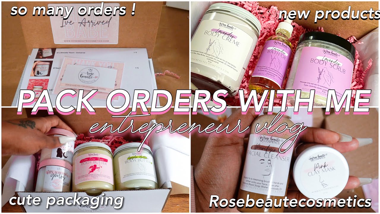 packing orders entrepreneur, pack orders with me small business, day in ...