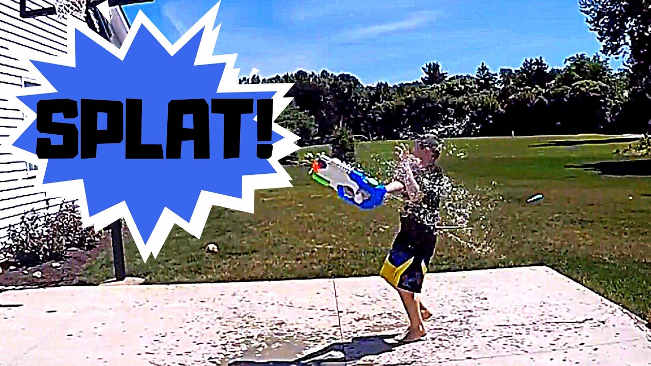 Water Balloon and Squirt Gun Fight!! - YouTube