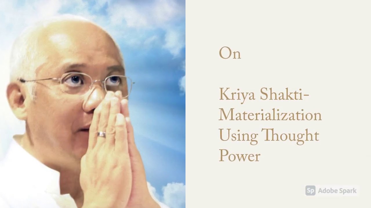 On Kriya Shakti- Materialization Using Thought Power Part I - YouTube
