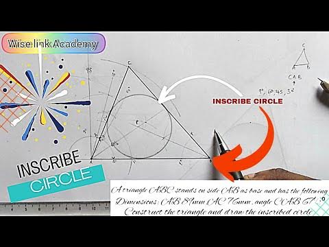 HOW TO INSCRIBE A CIRCLE IN A TRIANGLE - YouTube