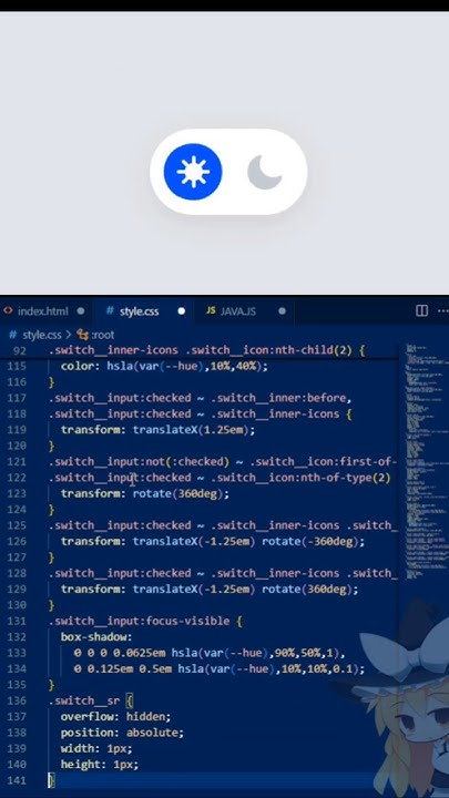 😍Create an Animated Toggle Button with HTML & CSS | Step-by-Step Tutorial😍 #coding #htmlcss # ...
