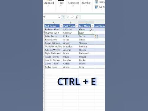 🌩Flash Fill: Microsoft Excel Tip for Beginners - YouTube