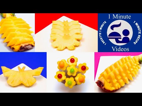 5 Façons Originales de Couper et Présenter un Ananas - YouTube