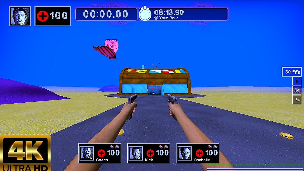 Left 4 Dead 2 SPONGEBOB?!?!?!?! Survival Krusty Krab map - YouTube