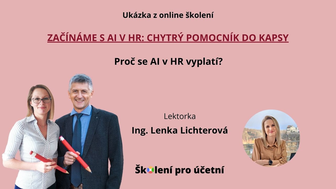 Proč se AI v HR vyplatí? - Ing. Lenka Lichterová - YouTube