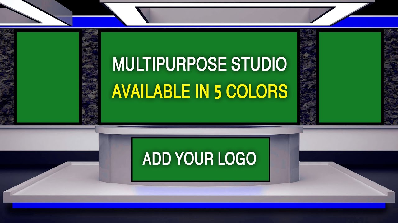 News Studio With Desk Virtual News Studio Green Screen Studio ...