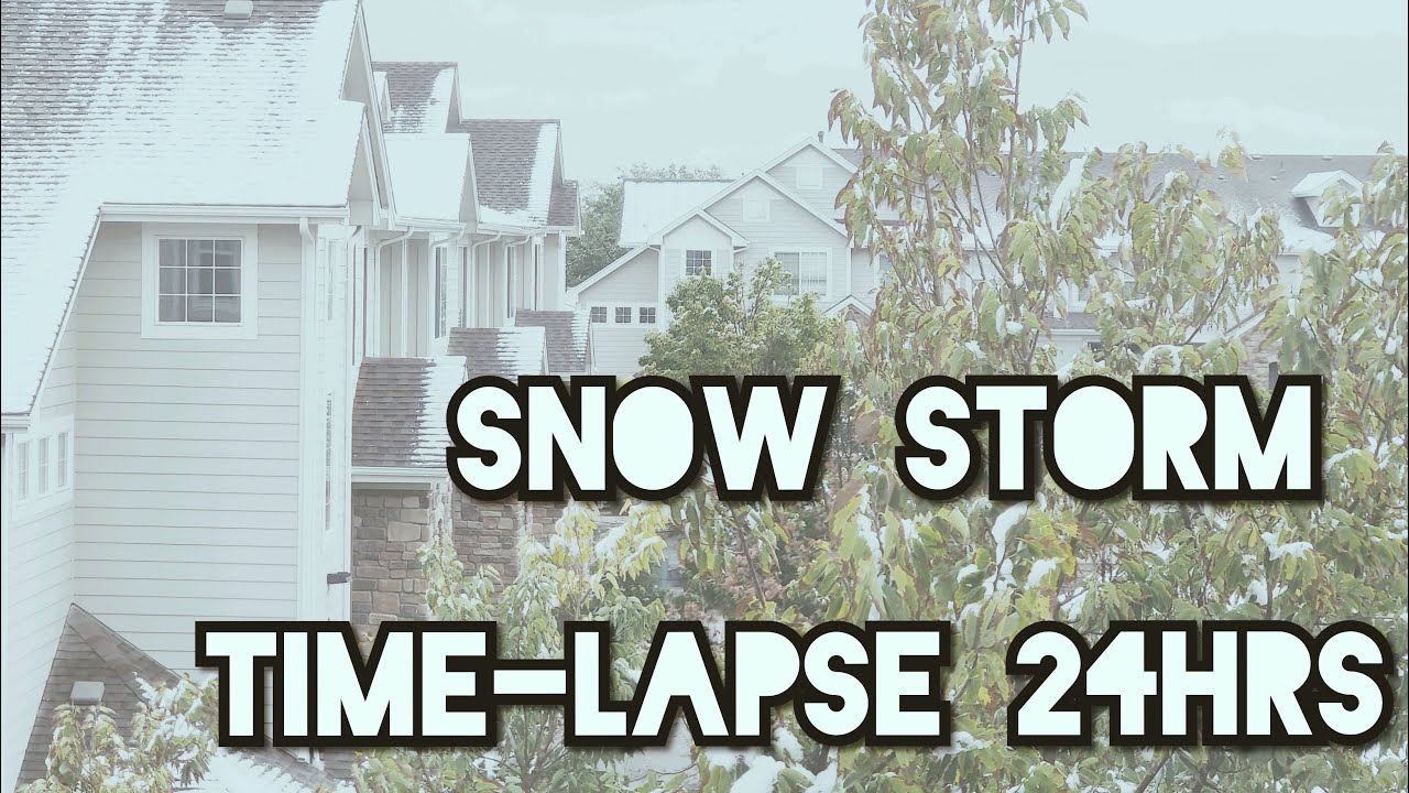 First Snow Storm in Denver Fall of 2020, 24 hr Time-Lapse - YouTube
