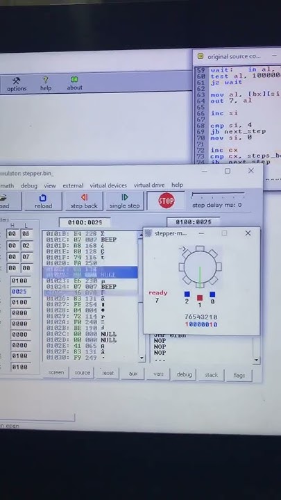 stepper motor in assembly language #cppprogramming #codingtime #codinglife #assembly - YouTube
