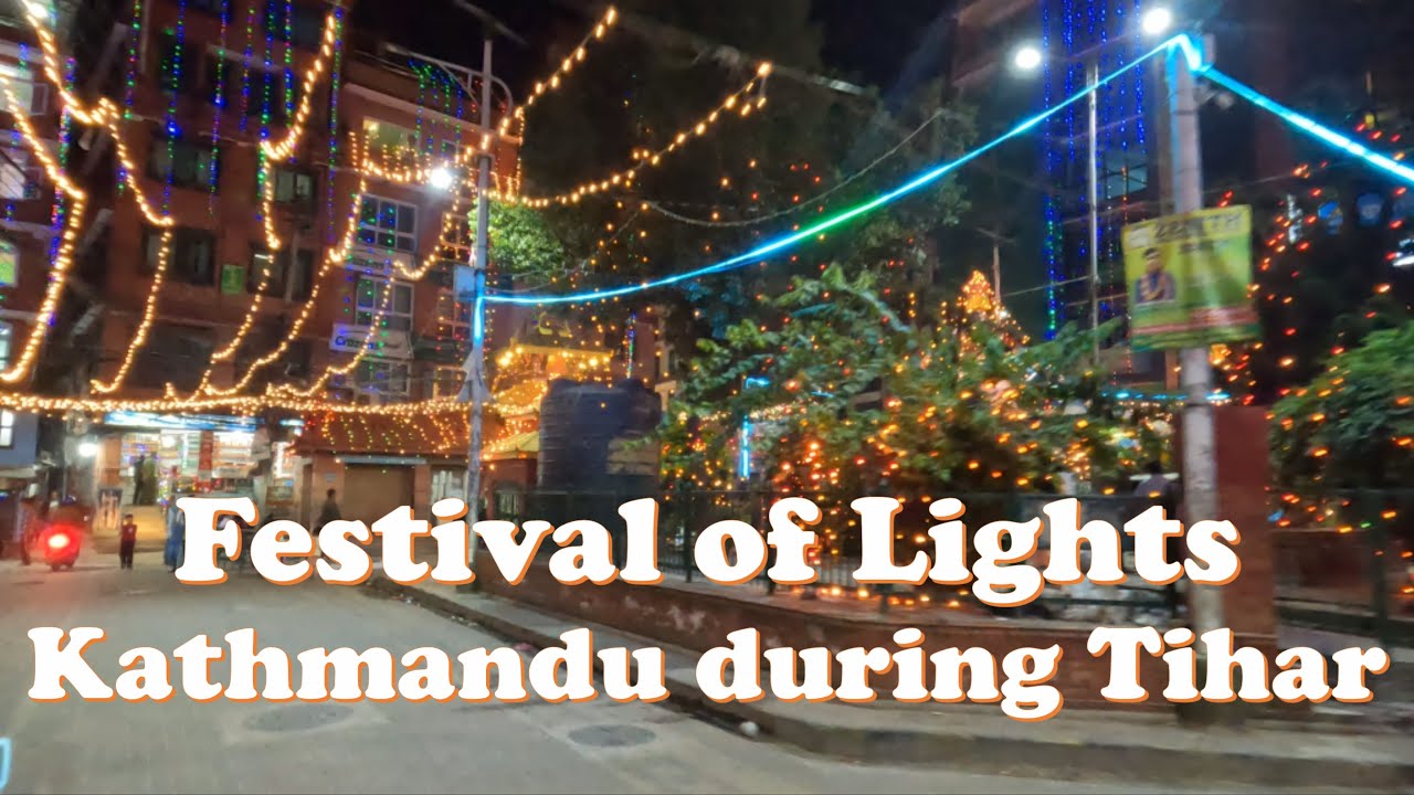 Kathmandu during Tihar Evening | Festival of lights Tihar in Kathmandu ...