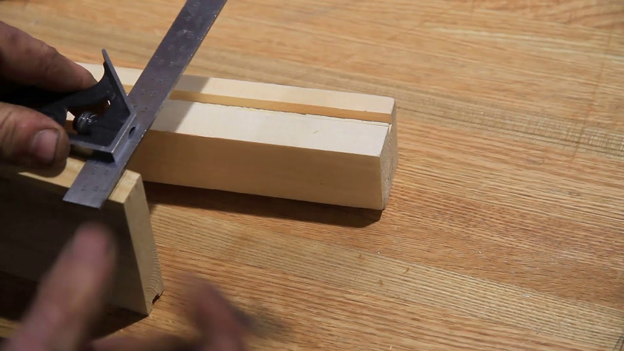 Stub tenon for groove - YouTube