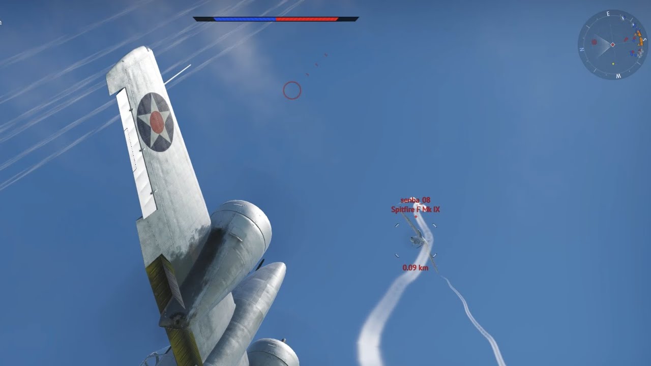 Dying xp-50 vs spitfire - YouTube