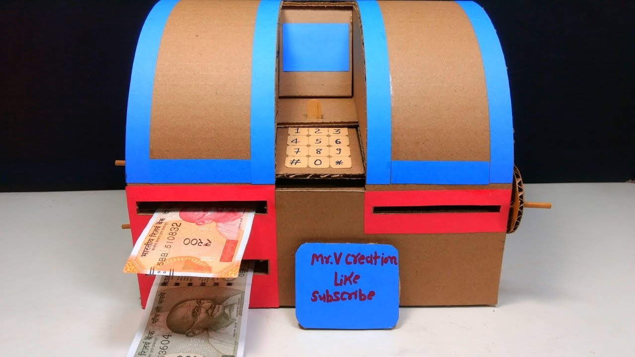 How to Make ATM Machine From Cardboard (No DC Motor) - YouTube