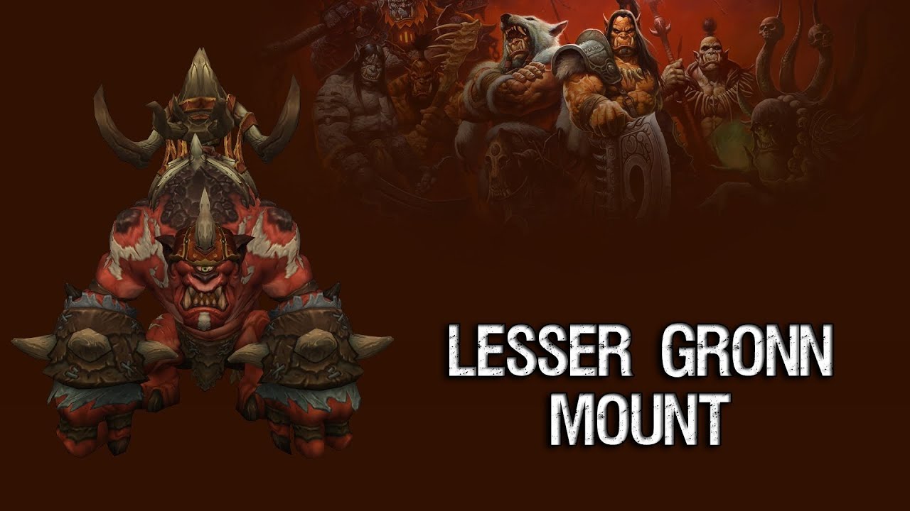 Lesser Gronn Mount - Warlords of Draenor - YouTube