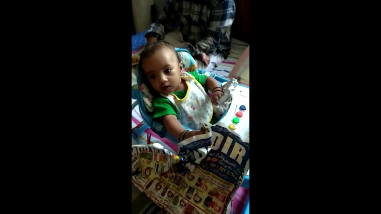 3 months baby reading newspaper. Learn how to read newspaper - YouTube