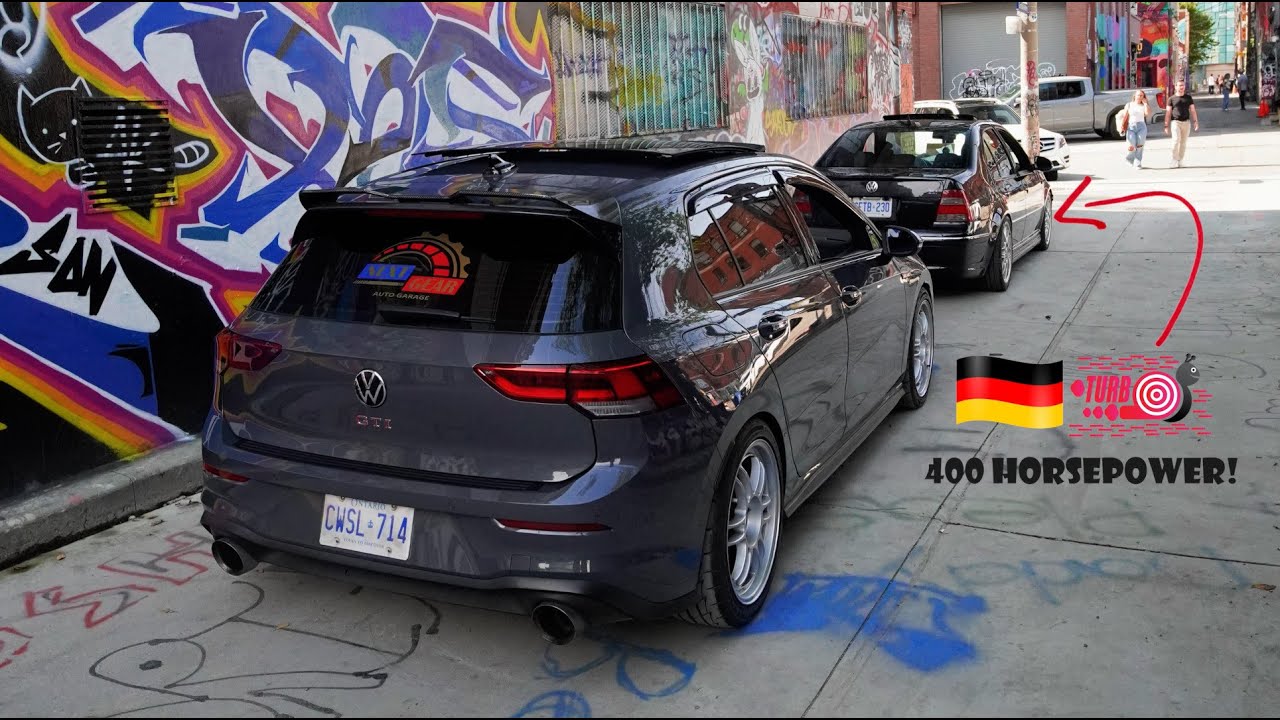 My first vlog.. Featuring Big turbo MK4 GLI & modified MK8 GTI. - YouTube