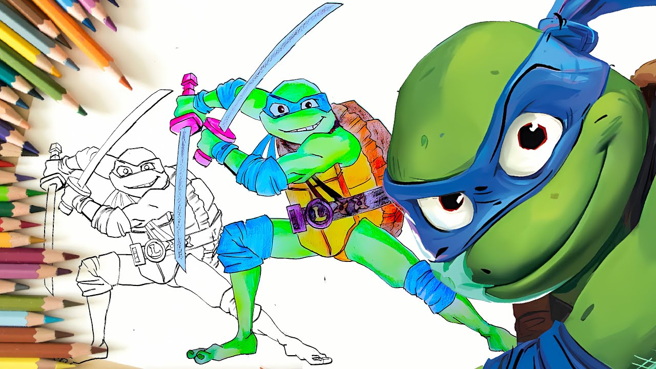 How To Draw LEO from TMNT Mutant Mayhem Nicolas Cantu - YouTube