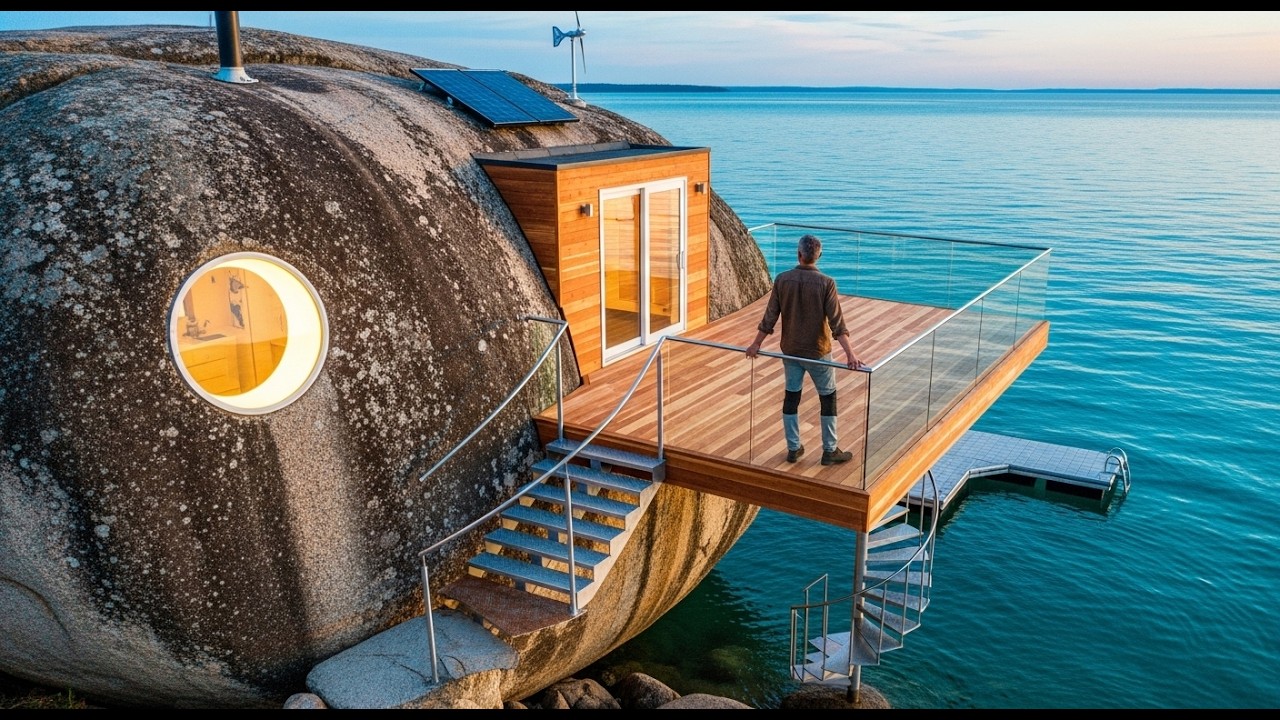 : I Built a High-Tech Smart Home Inside a 15-Meter Massive Boulder ...