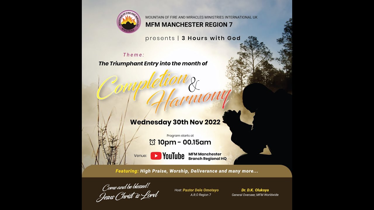 🔴The Triumphant Entry Into Month of Completion and Harmony @ MFM Manchester Regional HQ 30-11 ...
