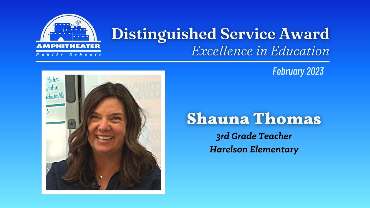 February Distinguished Service Award Winner: Shauna Thomas - YouTube