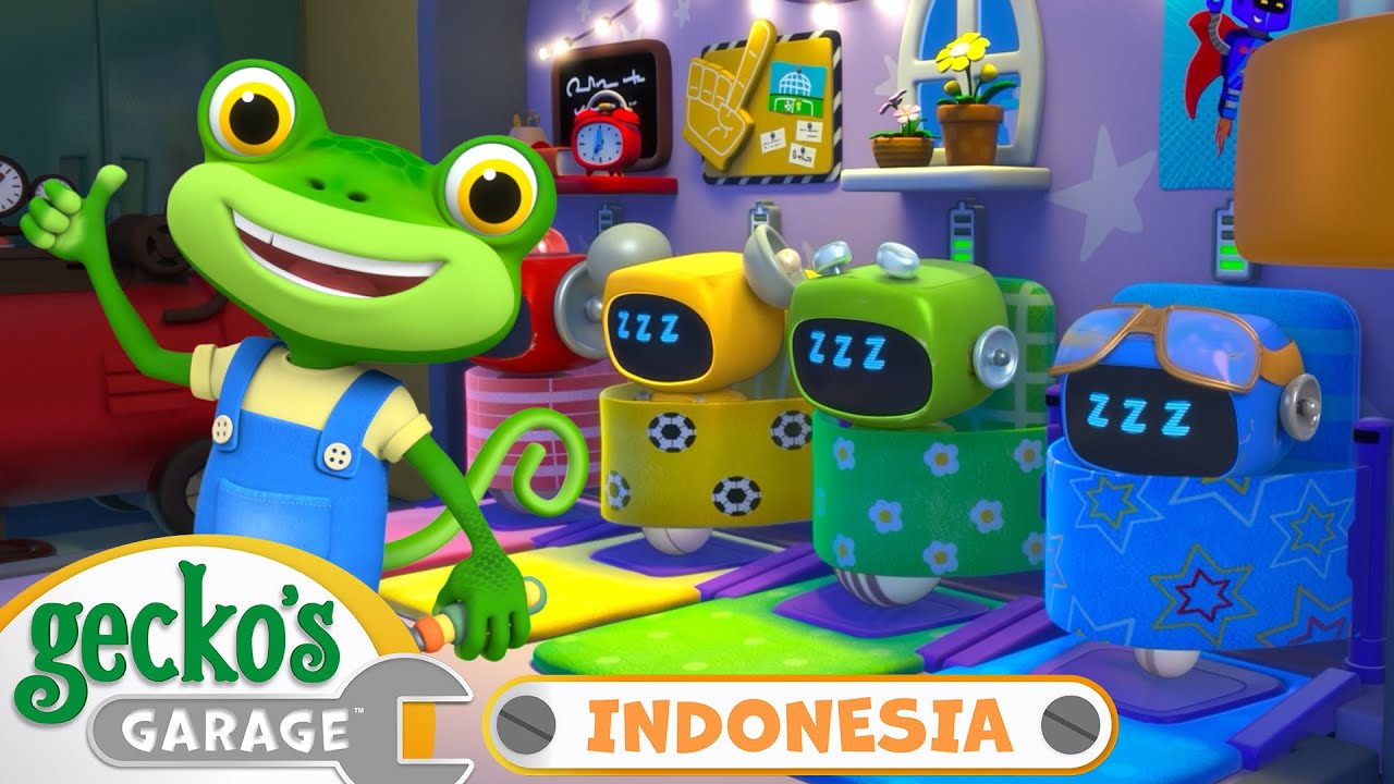 Gecko Bekerja Sepanjang malam🌙 | Garasi Gecko | Kartun Populer Anak ...