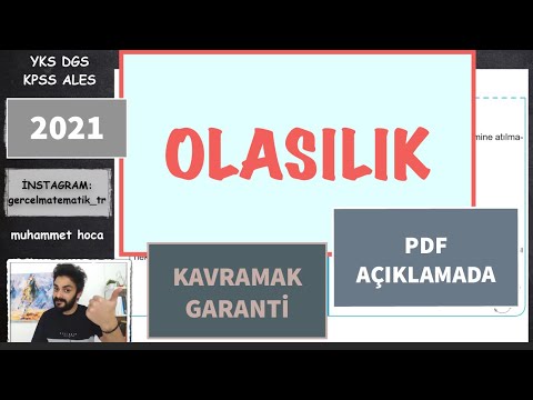 OLASILIK 1. ADIM (2021 YKS DGS KPSS ALES ) KAVRAMAK GARANTİ #2021YKS #DGS #KPSS