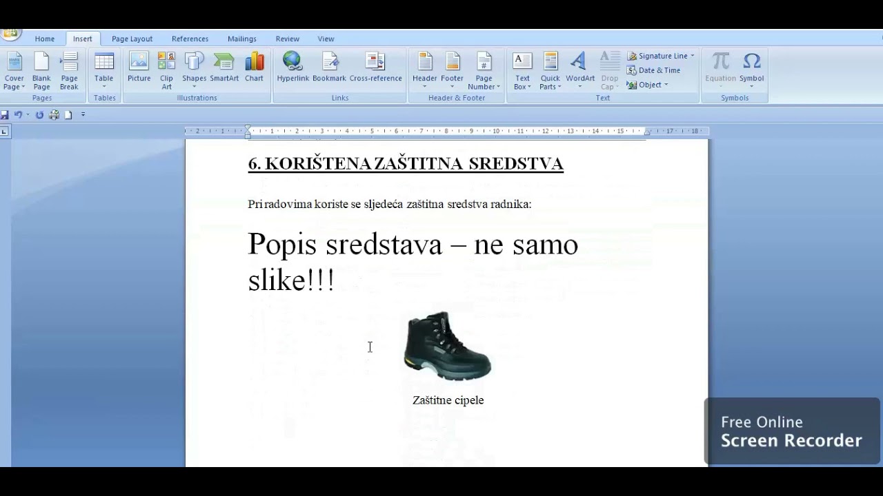 Tablica sadržaja, formatiranje naslova i brojevi stranica - YouTube