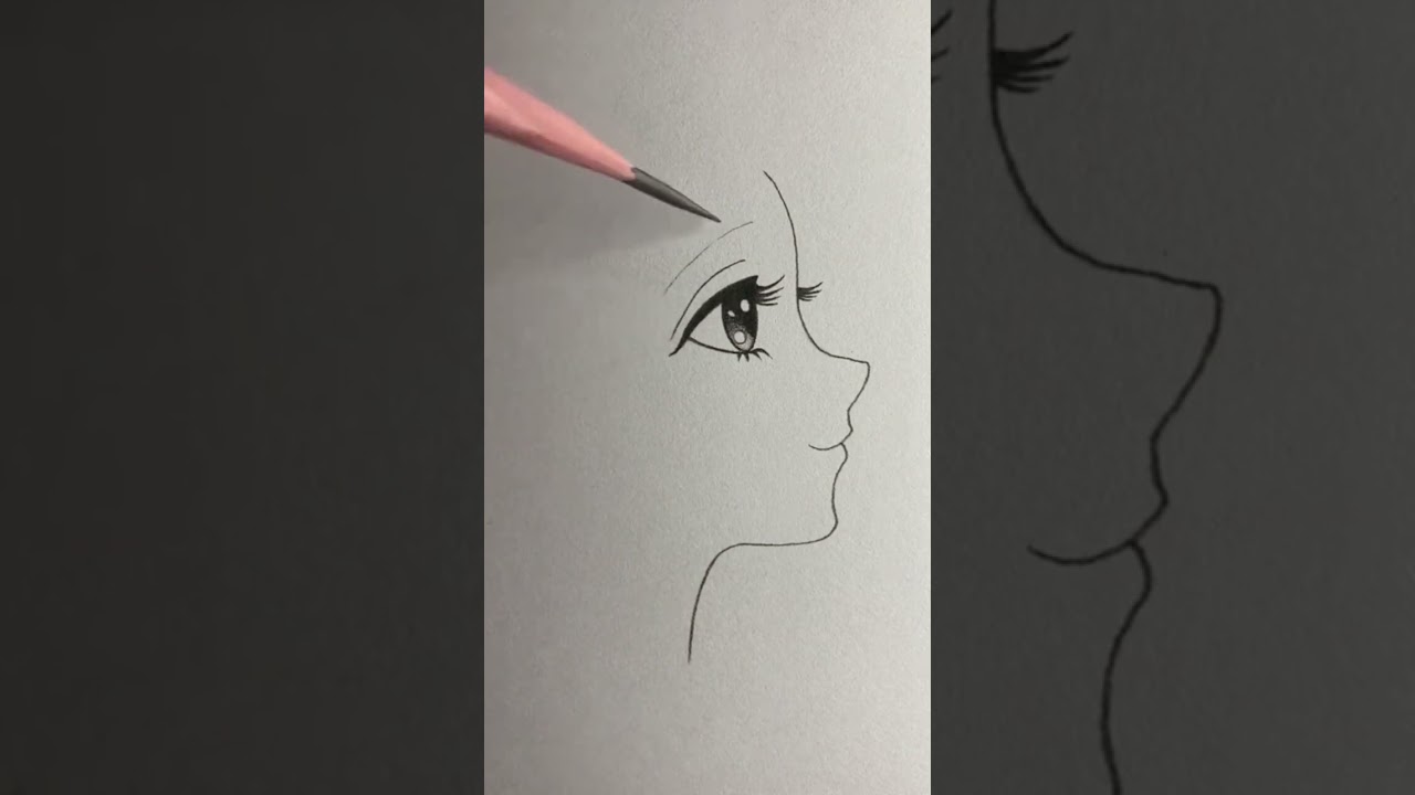 Side face drawing challenge #drawing - YouTube