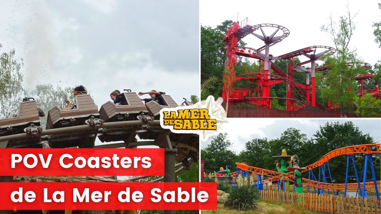 Onride des coasters de La Mer De Sable, Parc d'attractions à ...