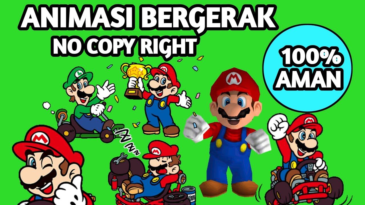 green screen mario bros animasi bergerak animasi berjalan no copyright ...