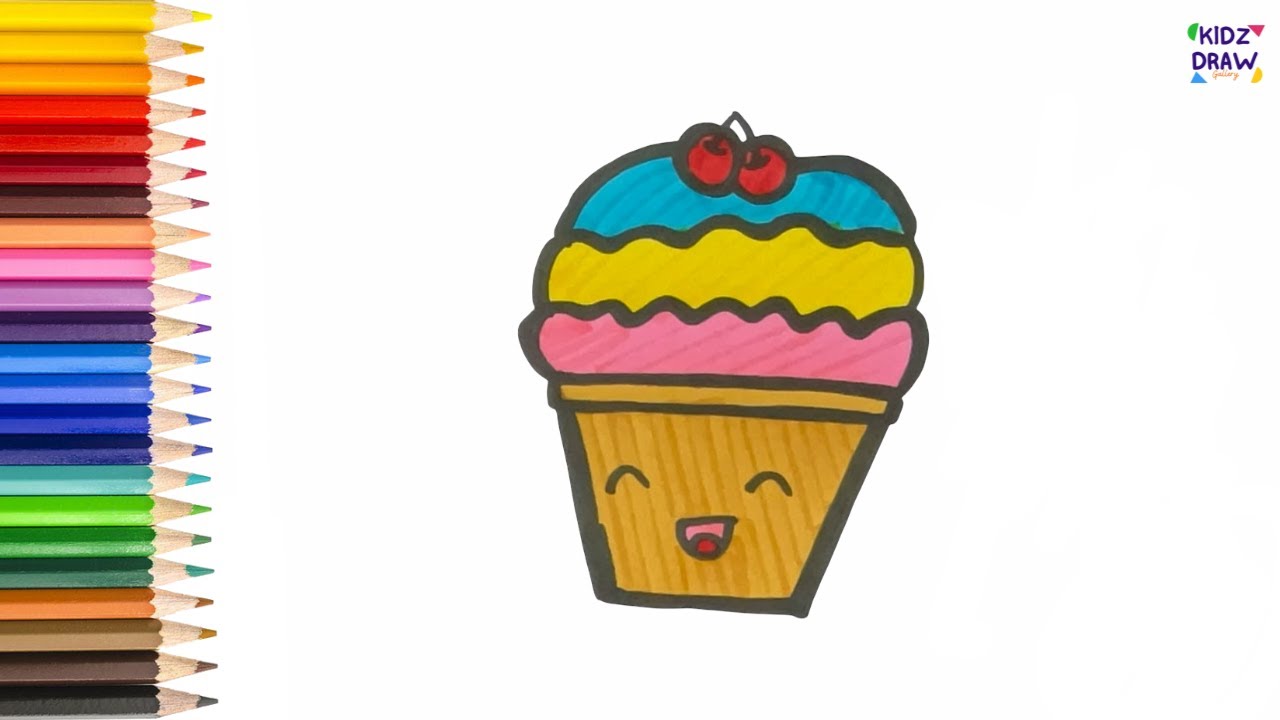 How to Draw an Ice Cream Cup | Easy Drawing for Kids | Step by Step Ice ...